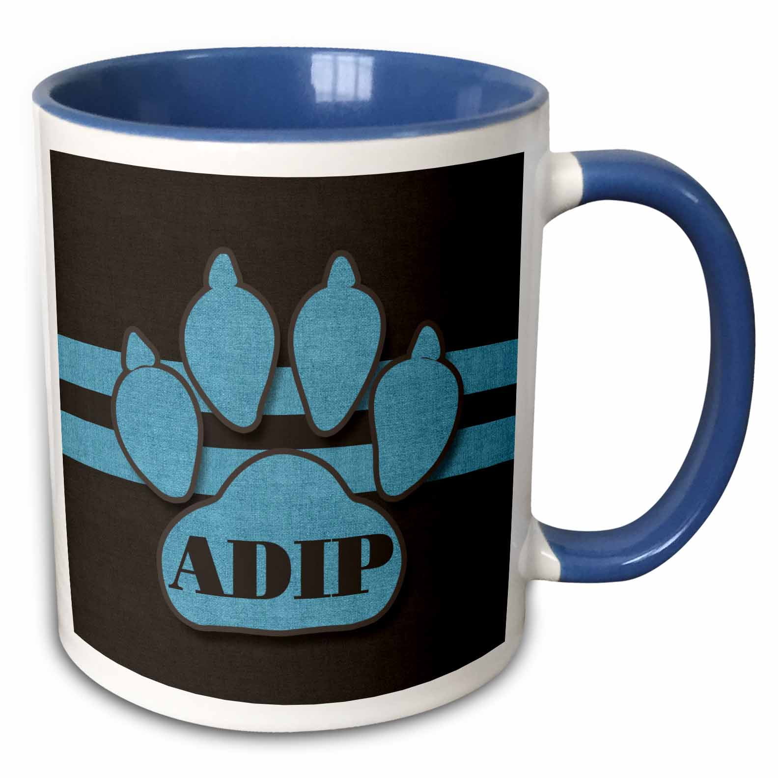 Another Day in Paradise Text Message in Blue Dog Paw Print 11oz Two ...