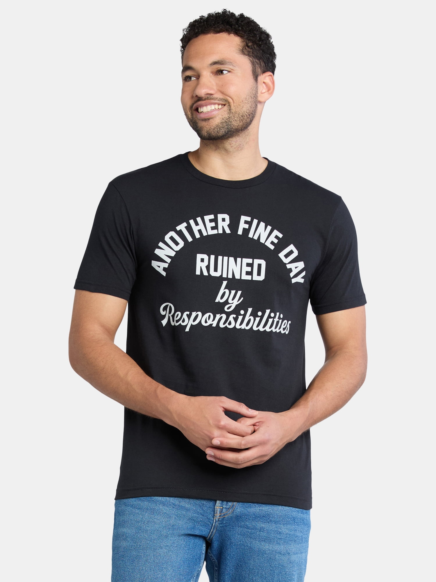 Another Fine Day Ruined By Responsibilities Men's and Big Men's Graphic ...