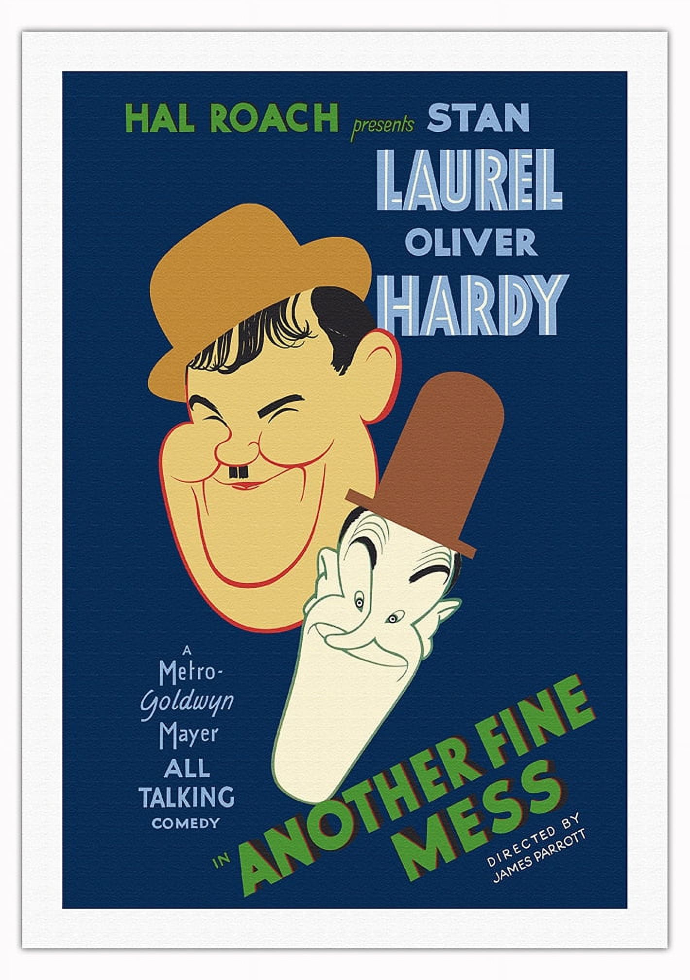 Another Fine Mess - Starring Laurel & Hardy - Vintage Film Movie Poster ...