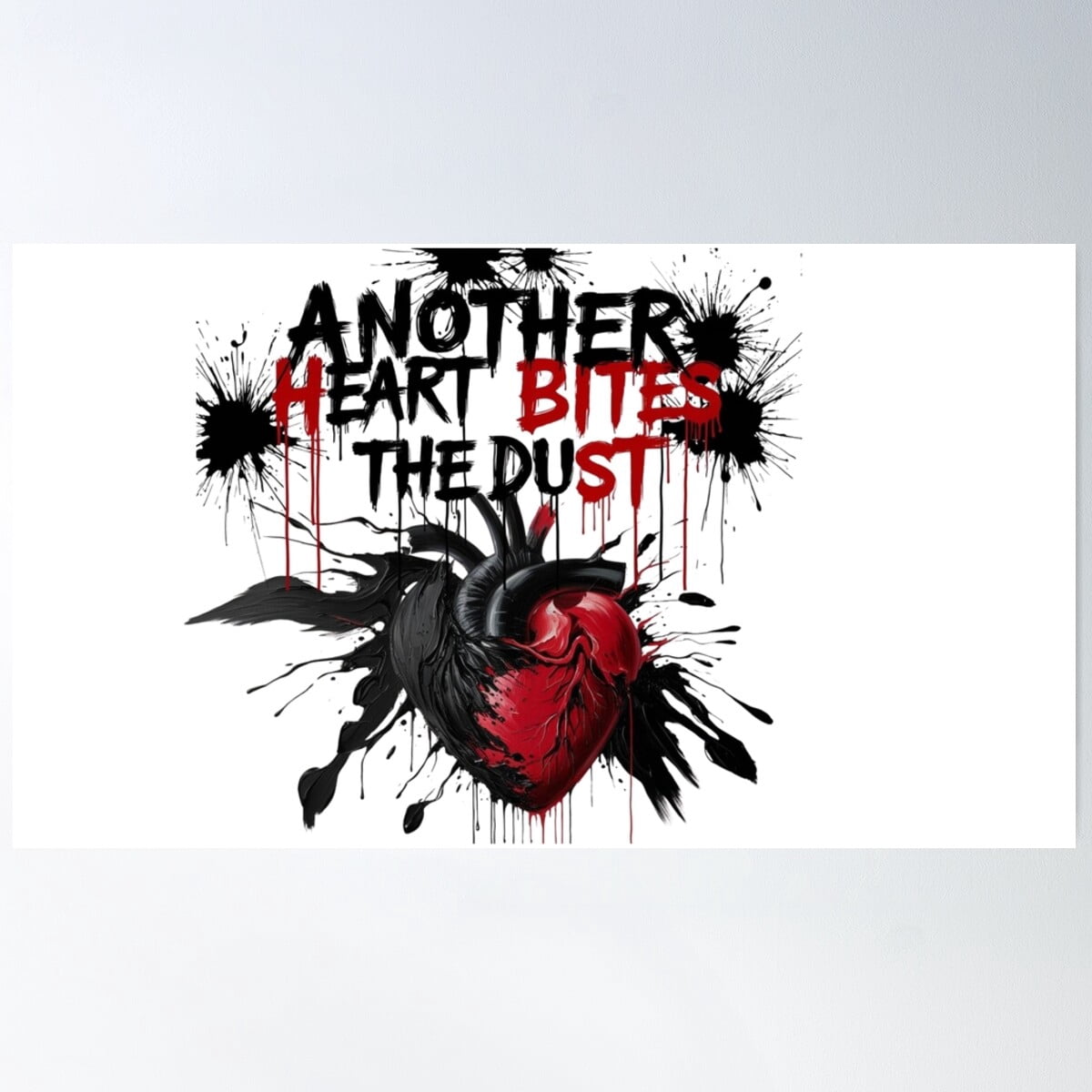 Another Heart Bites The Dust Poster Wall Art, Modern Wall Decor For ...