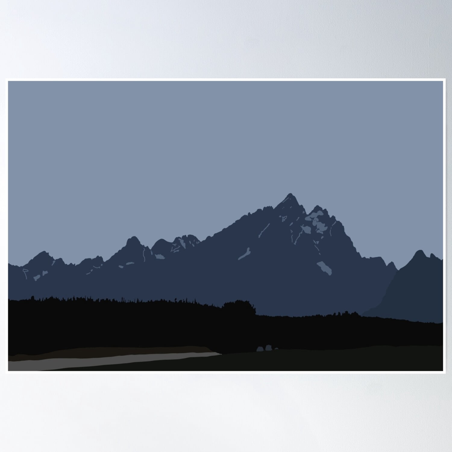 Another Mountain View Poster Wall Art, Modern Wall Decor, 12x18 ...