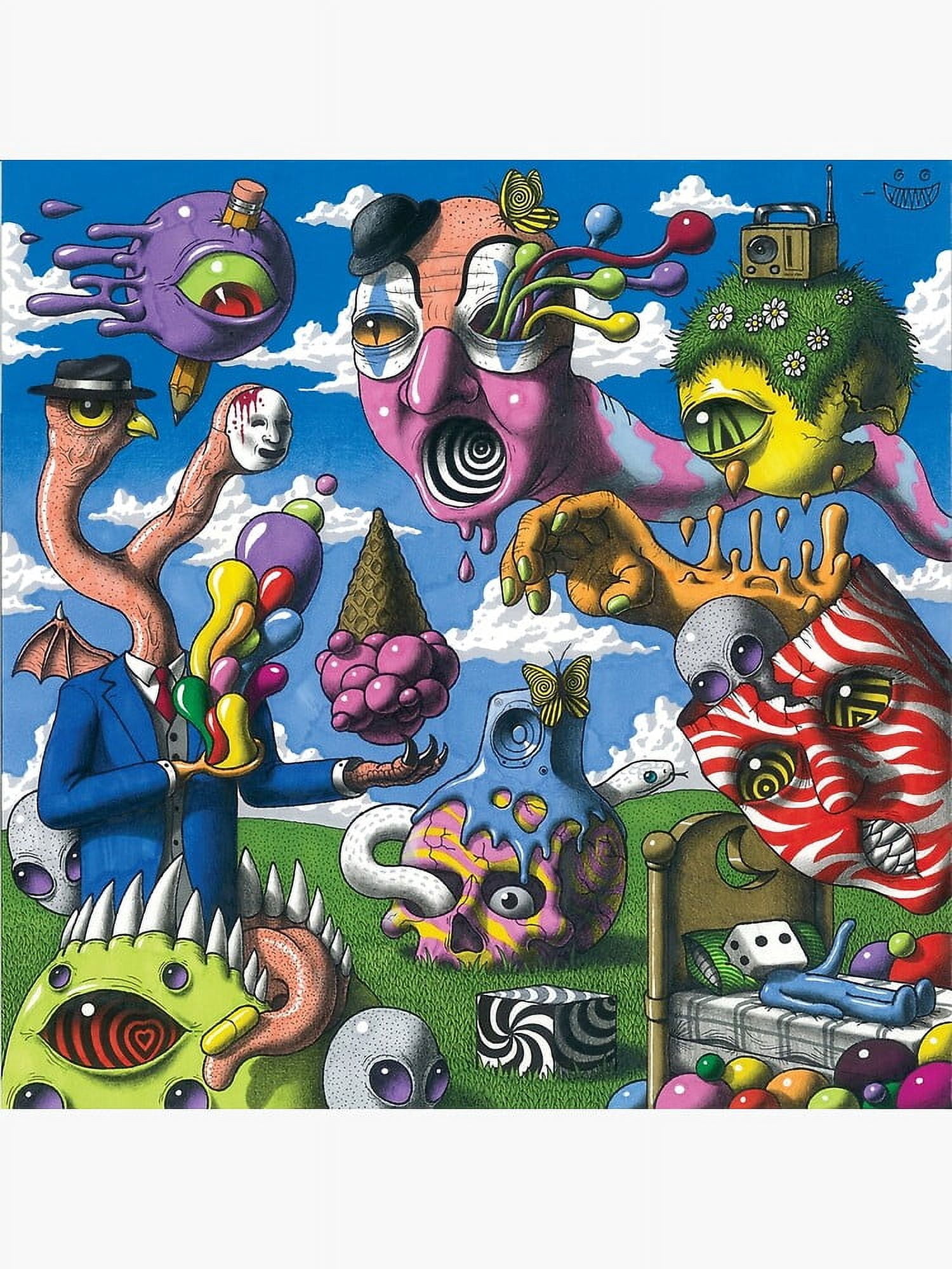 Another Psychedelic Album Cover Modern Art Decor Unframe - Walmart.com