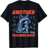 Another Wild Day Teaching Math Cute Raccoon STEM Mathletics T-Shirt ...