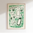 Another Wine Wall Print Illustrated Art Poster Food And Drink Print ...