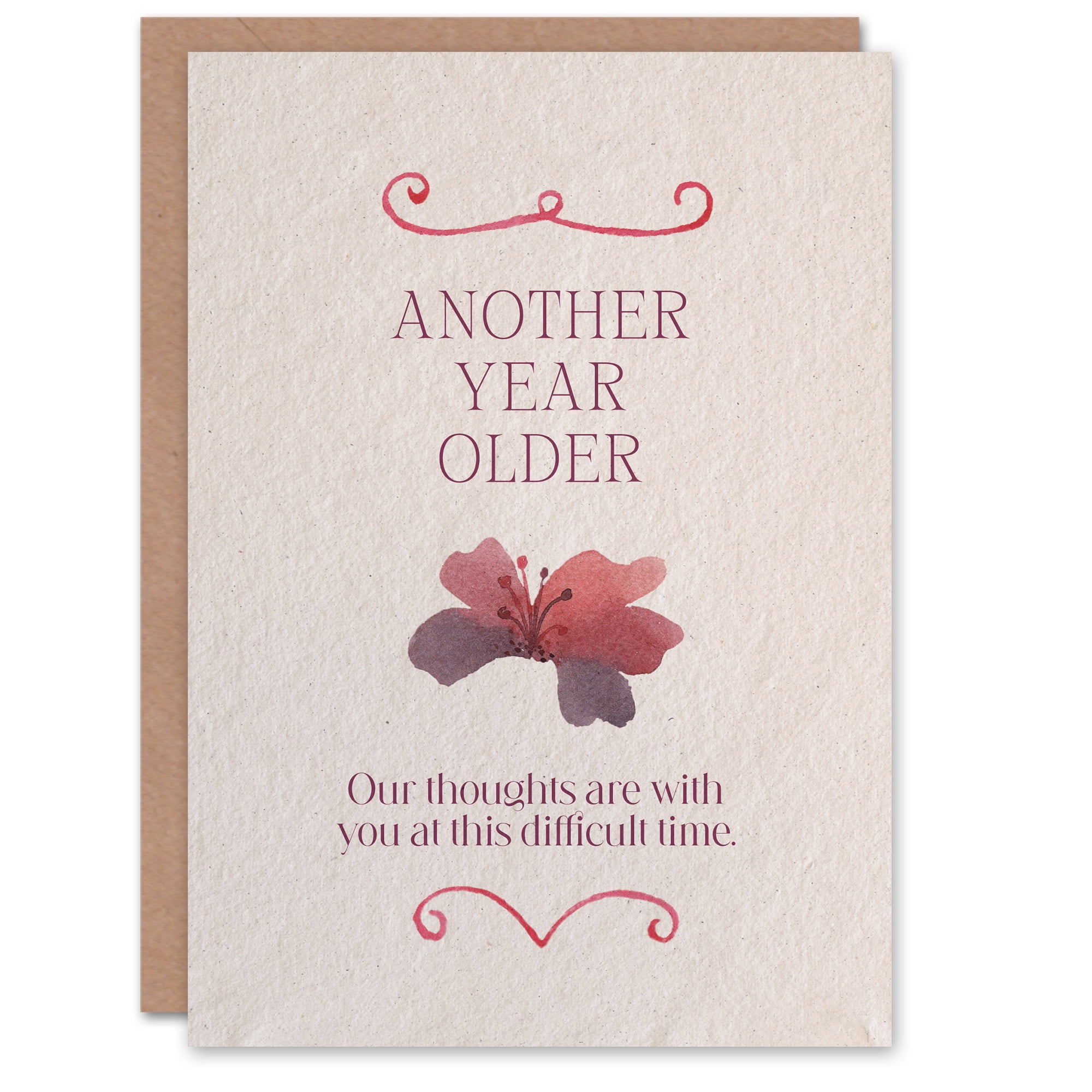 Another Year Older Sympathy Funny Cheeky Birthday Card - Walmart.com