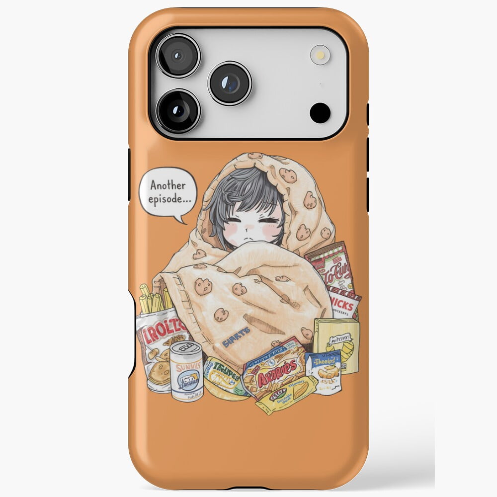 Another episode binge watch comfy snack vibe iPhone Case 17 through 11 ...