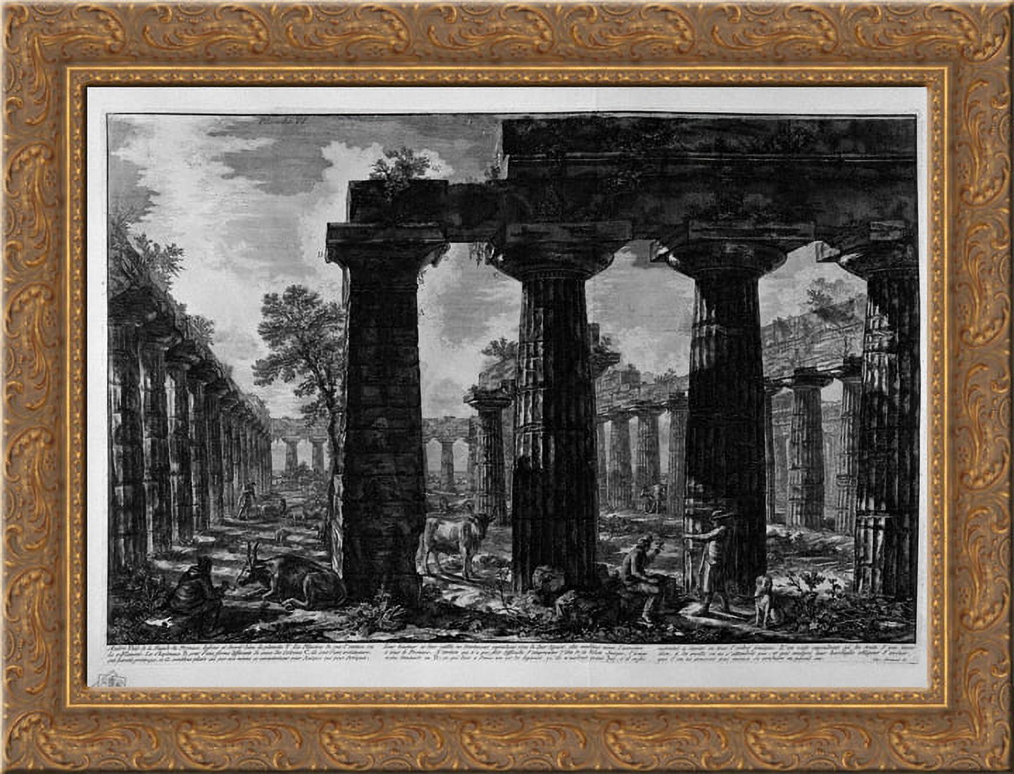 Another view of the facade of the pronaos 24x20 Gold Ornate Wood Framed ...