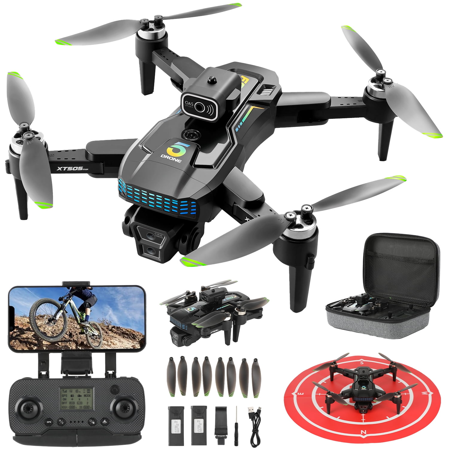 Anpro XT505 GPS Drone with 4K Camera for Adults, Foldable FPV RC ...
