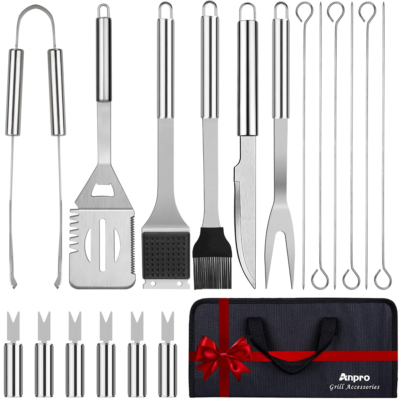 Anpro Grill Kit, Grill Set, Grilling Utensil Set, Grilling Accessories ...