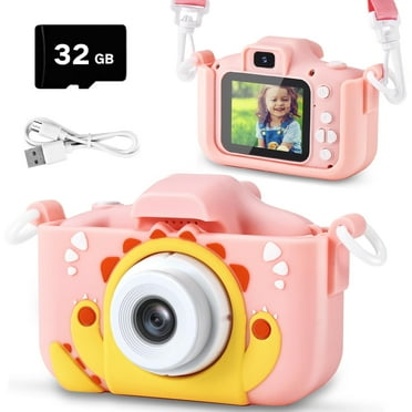 Camera for Kids, Kids Camera with Silicone Cover and 32GB SD Card 1080P ...