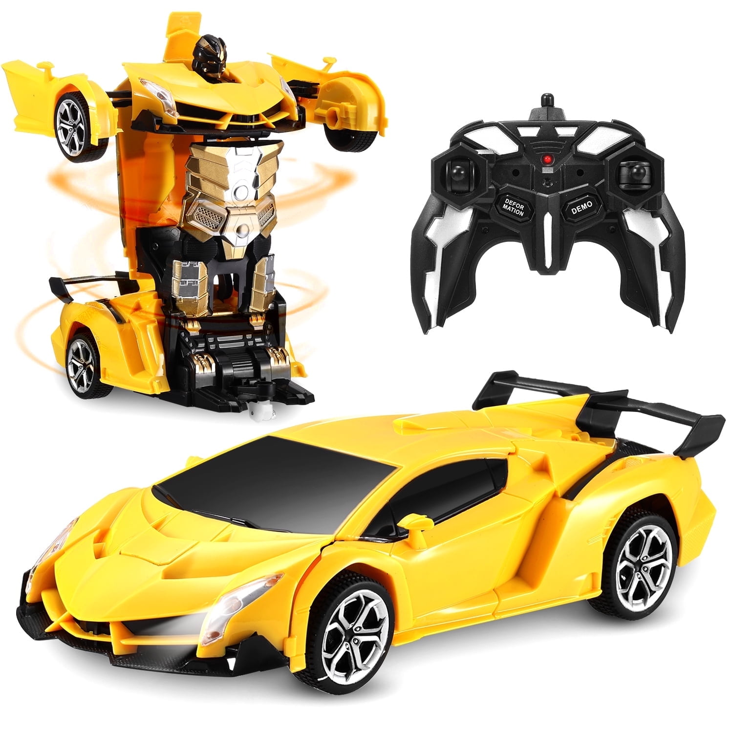 Anpro 1:18 Scale RC Car Robot Toy, 2.4Ghz, One-Button Transform, 360 ...