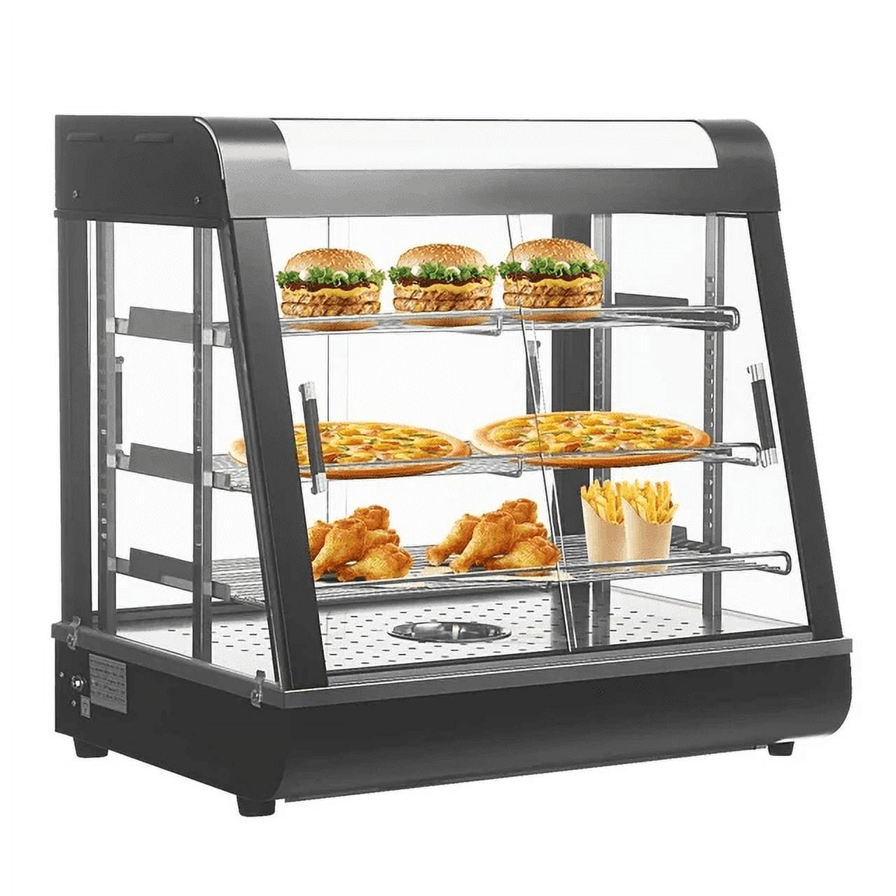 Anpuce 26" Food Warmer, 3 Tier Display Hot Food Countertop Case ...
