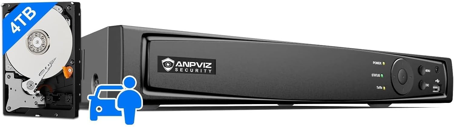 Anpviz 16 Channel NVR Network Video Recorder with12MP/8MP/4MP IP Camera ...