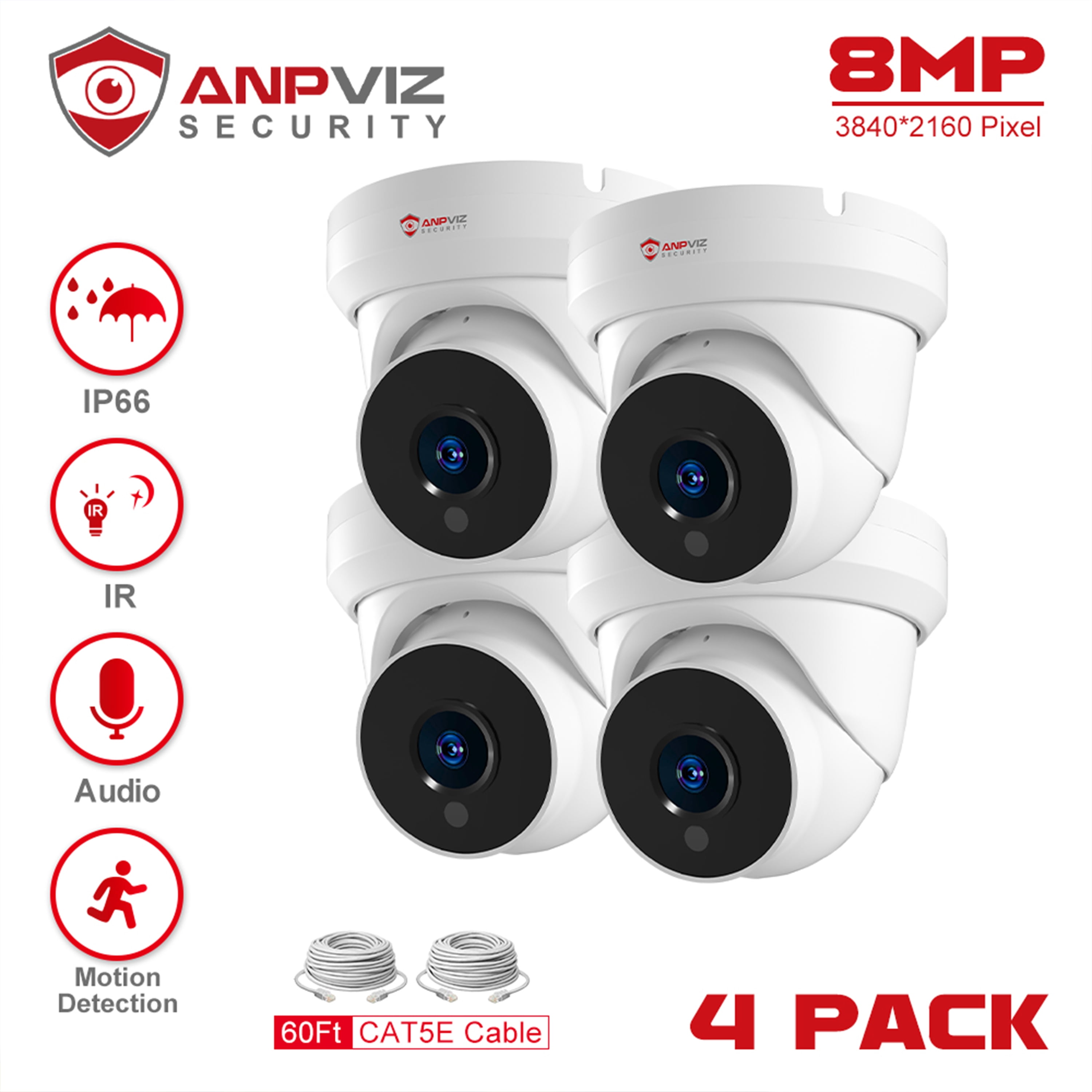 Anpviz 8MP POE IP Camera Outdoor Security 4K Video Surveillance Turret ... Anpviz 8MP POE IP Camera Outdoor Security 4K Video Surveillance Turret ...