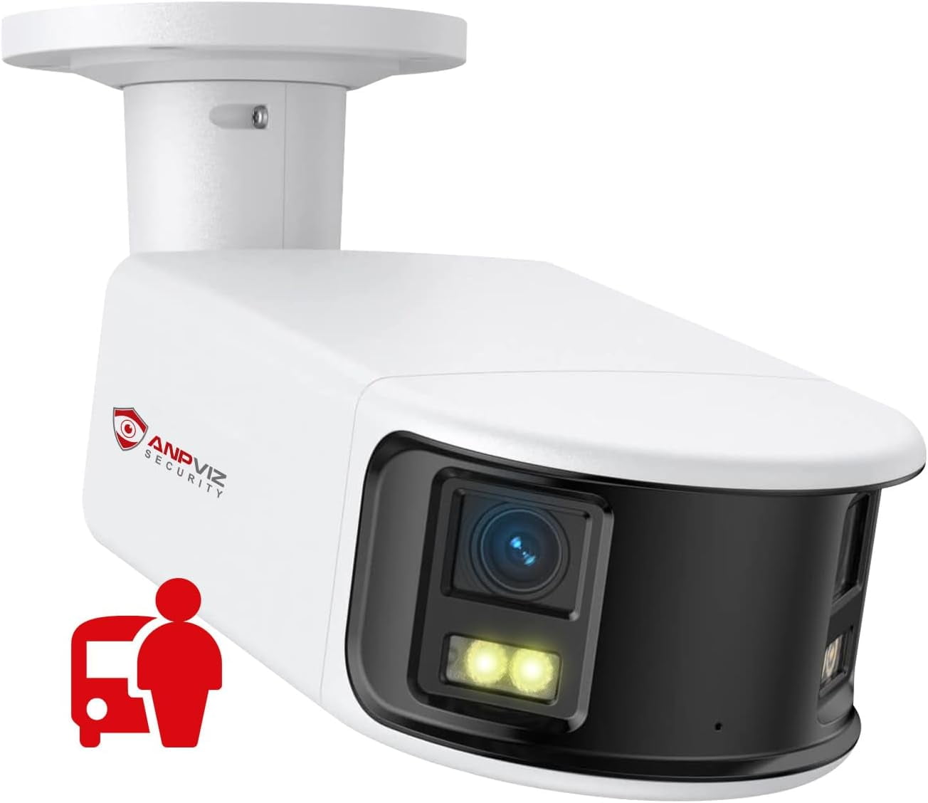 Anpviz 4K PoE Wide Angle Security Camera, Panoramic 180° IP Dual-Lens ...