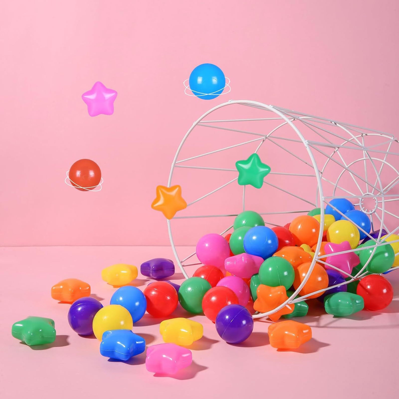 Anqbci 100Pcs Ocean Ball Pit Balls Safe Star Balls for Playrooms ...