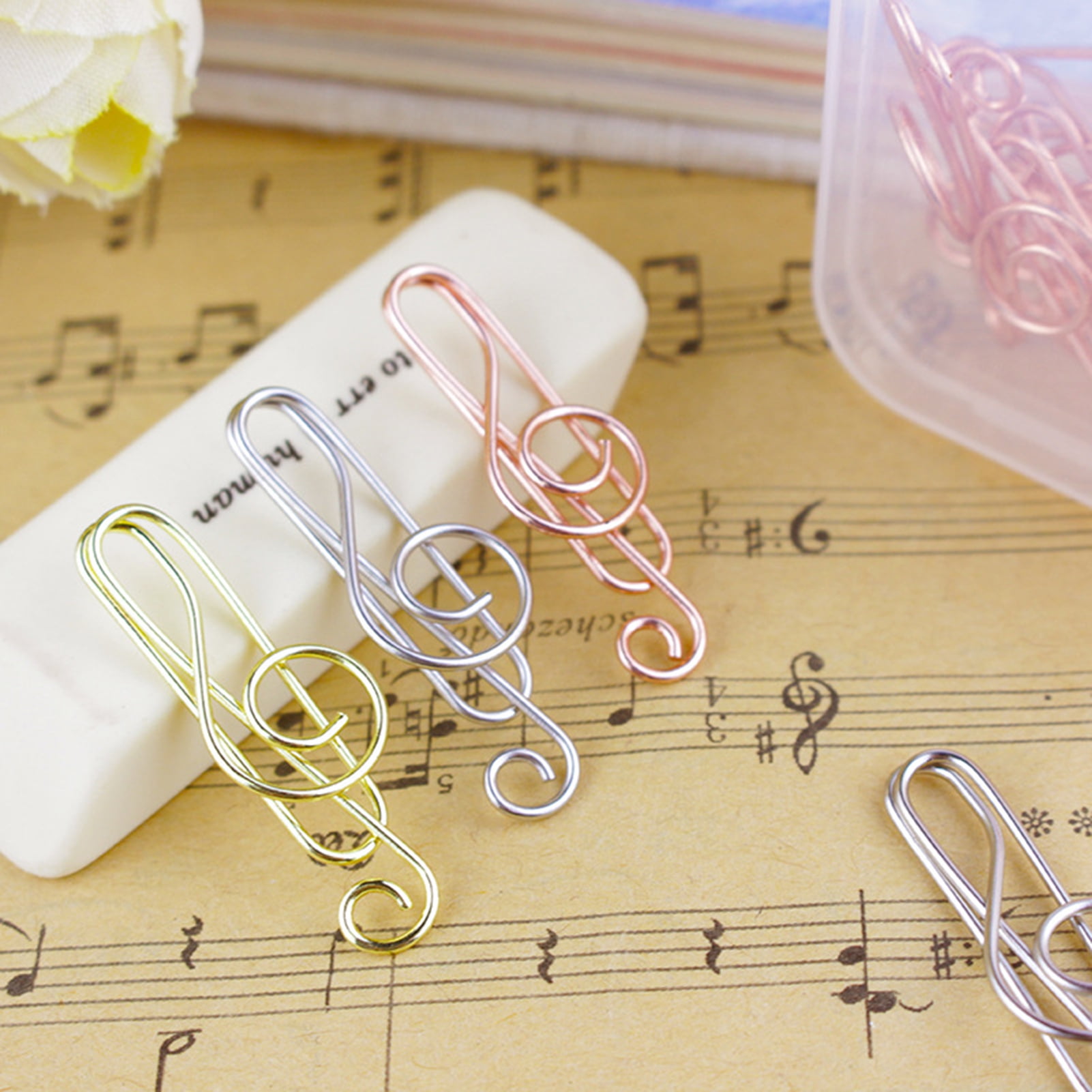 Anqbci 10Pcs/Set Paper Clips Colorful Smooth Music Symbol Shape Durable ...