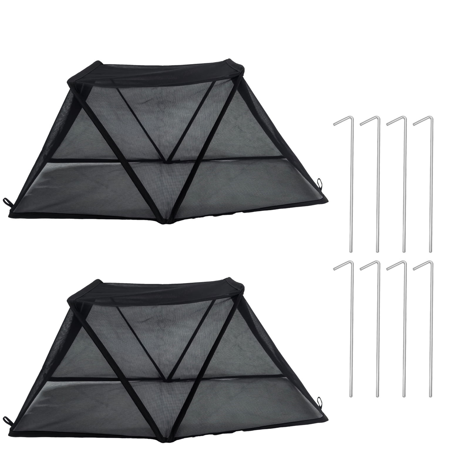 Anqbci 2PCS Foldable Plant Shade Tent Sun Shade Cloth with Stakes ...