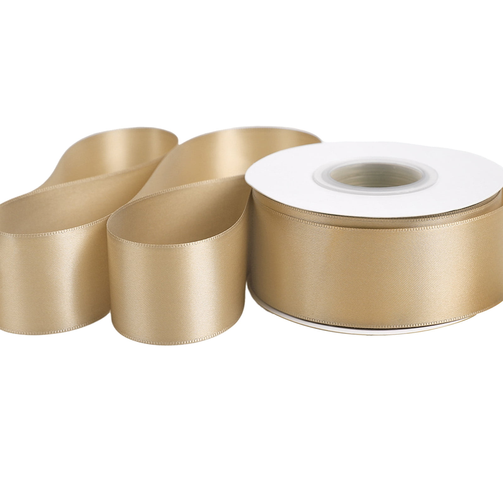 Anqbci 40mm Width Satin Ribbon 25 Yards Double Sided Ribbon Solid Color ...