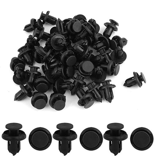 Anqbci 50 Pcs Plastic Rivet Fastener Clips Fender Retainer Push Clip ...