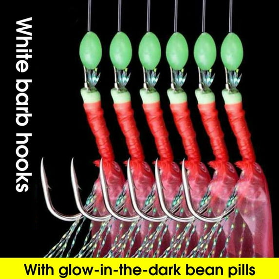 Anqbci 6Pcs High Hardness Fishing Hook Luminous Corrosion-resistant ...