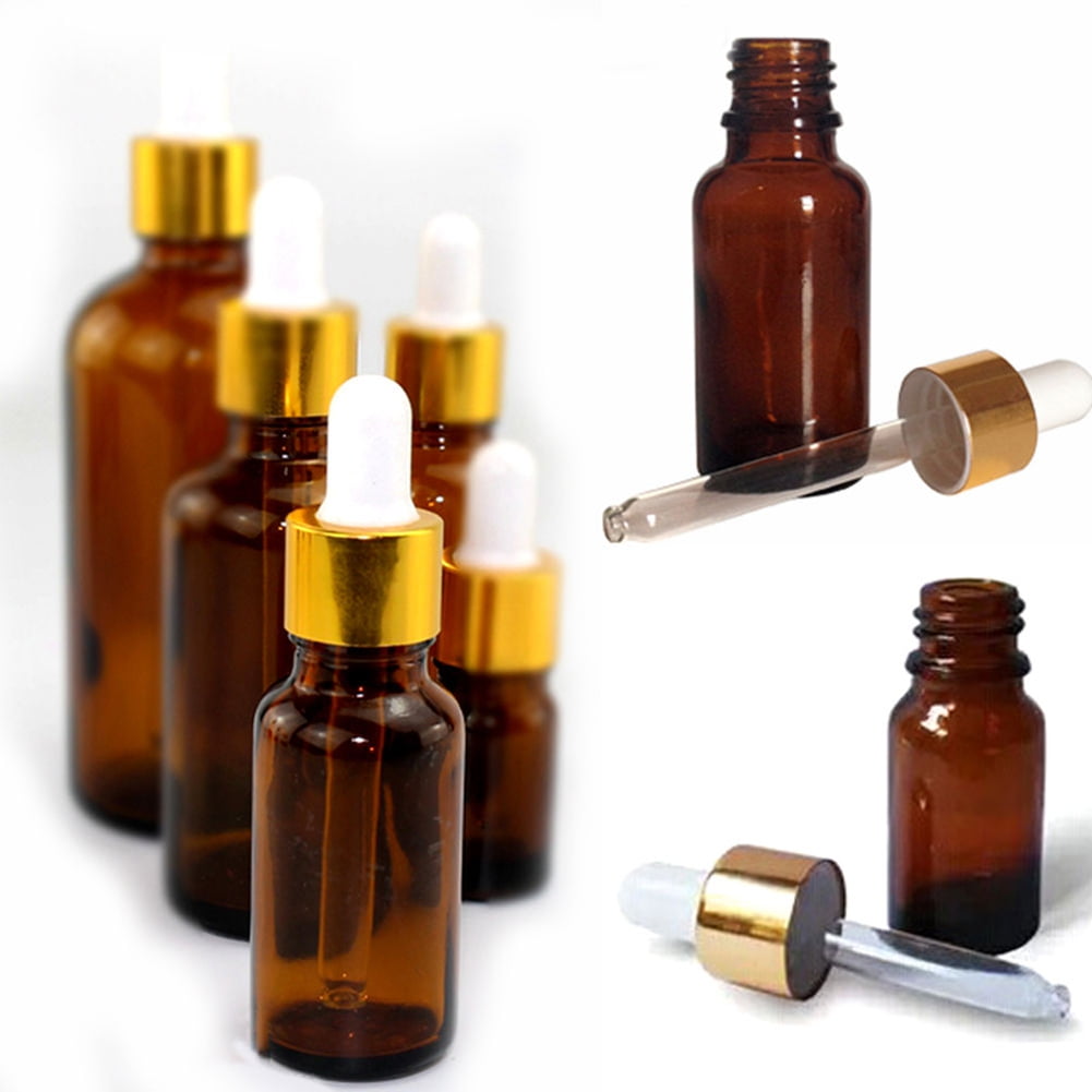 Anqbci Amber Glass Reagent Liquid Pipette Bottle Eye Dropper Empty ...