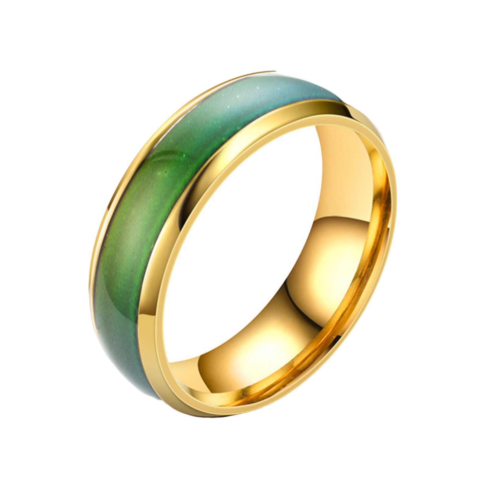 Anqbci Couple Ring Color Changing Temperature Sensing Sealing Glaze ...