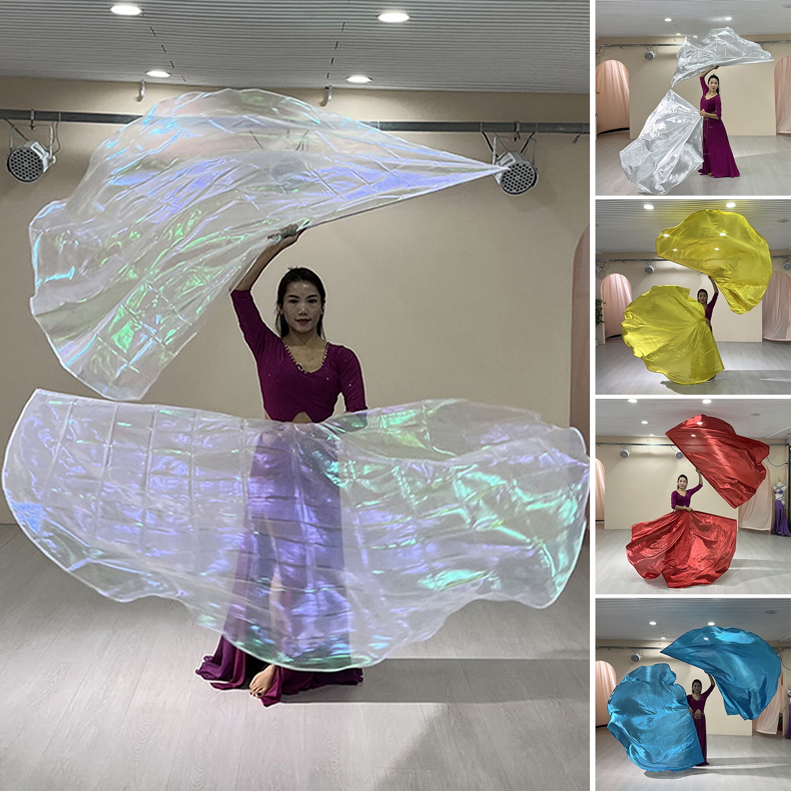 Anqbci Dancing Flag with Expandable Stick Half Circle Shape Bright ...