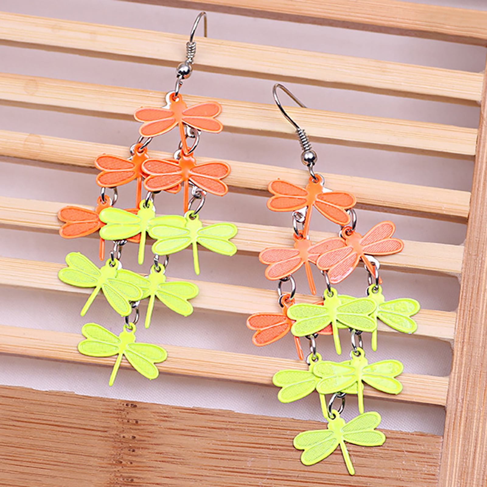 Anqbci Earrings Fashion Compact Women Dragonfly Shape Dangler for Party ...