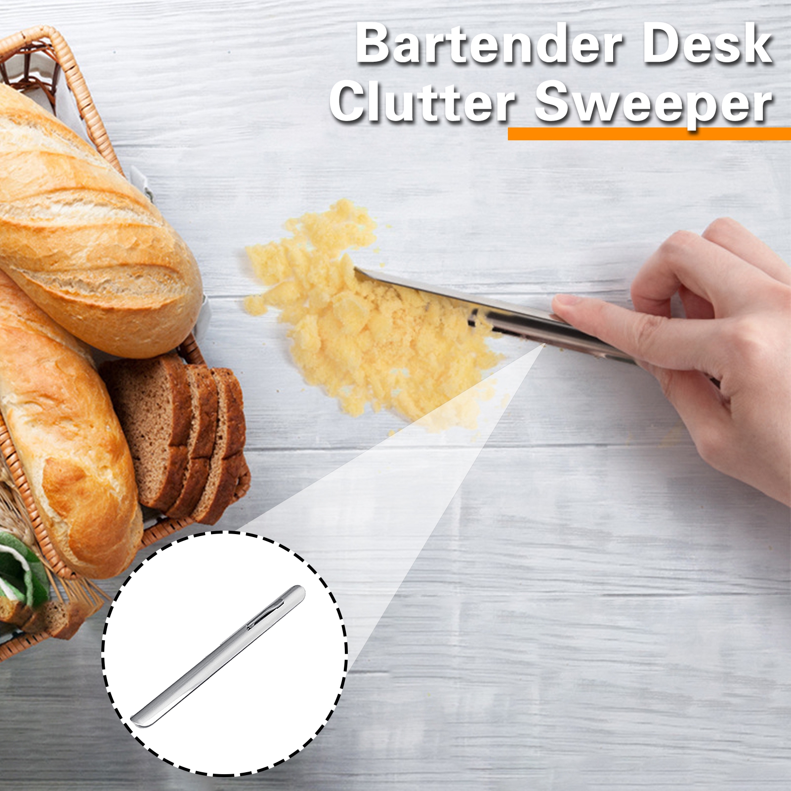 Anqbci Efficient Bread Scraper Desk Clutter Sweeper Easy to Clean ...