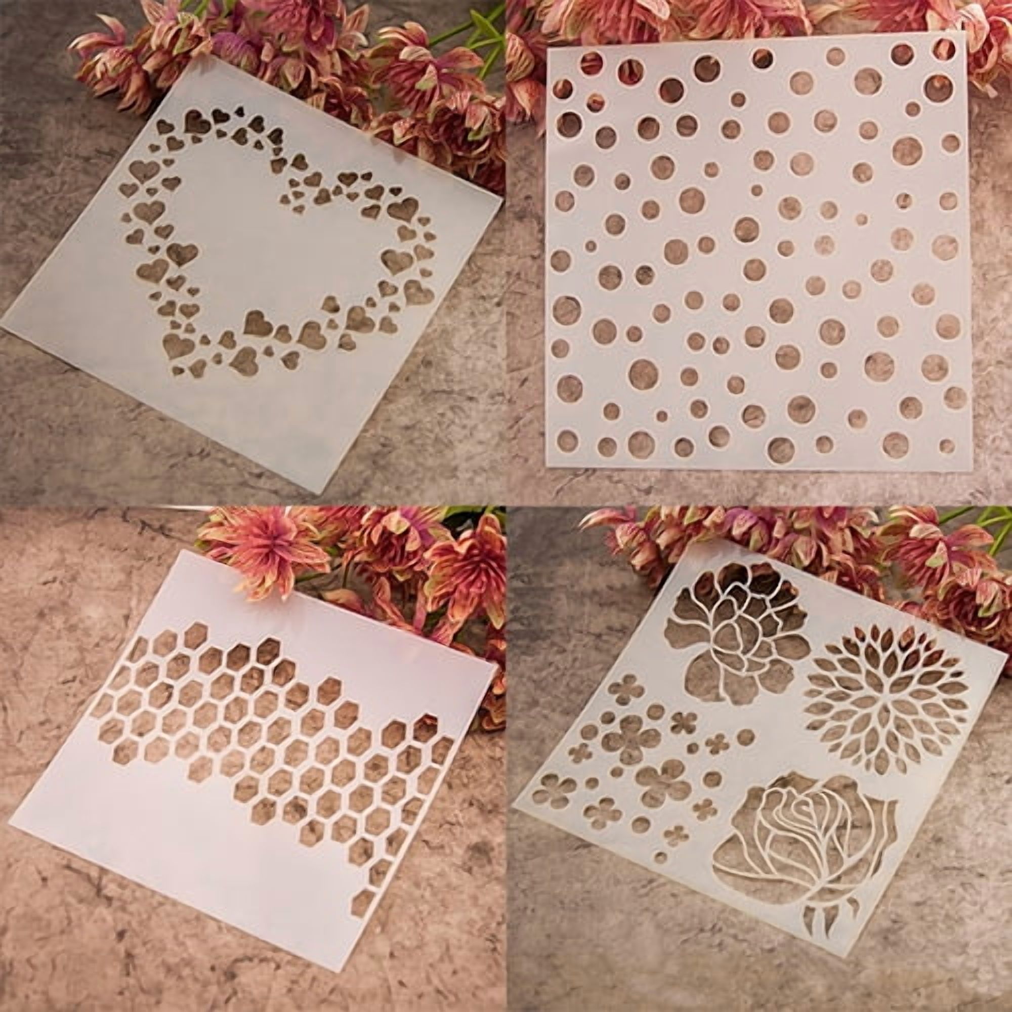 Anqbci Fashion Painting Template Stencil Scrapbooking Album Cake Coffee ...