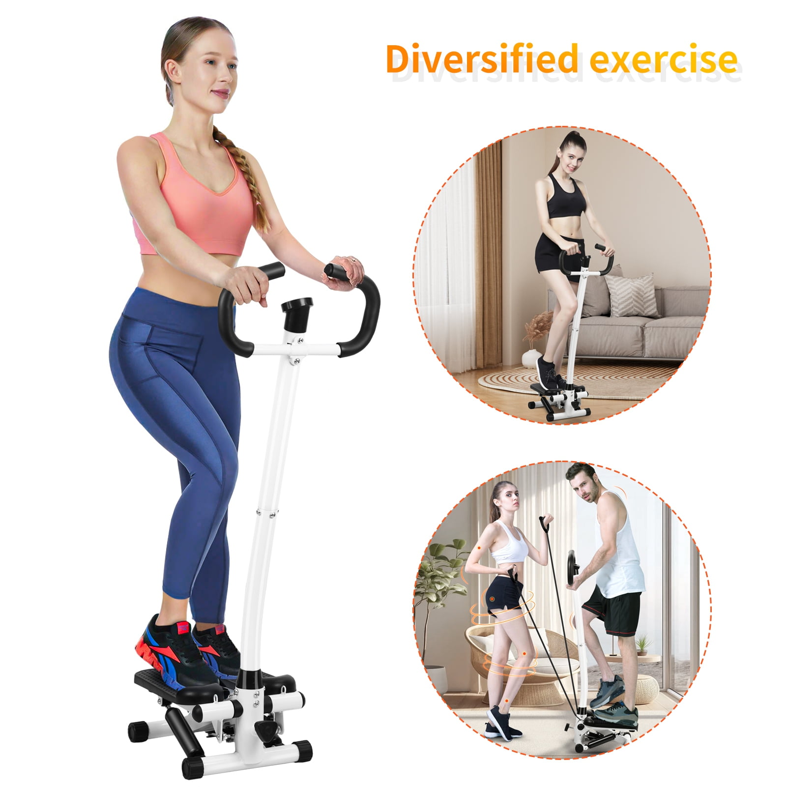 Anqbci Fitness Smart Twist Stair Stepper Machine with Handlebar ...