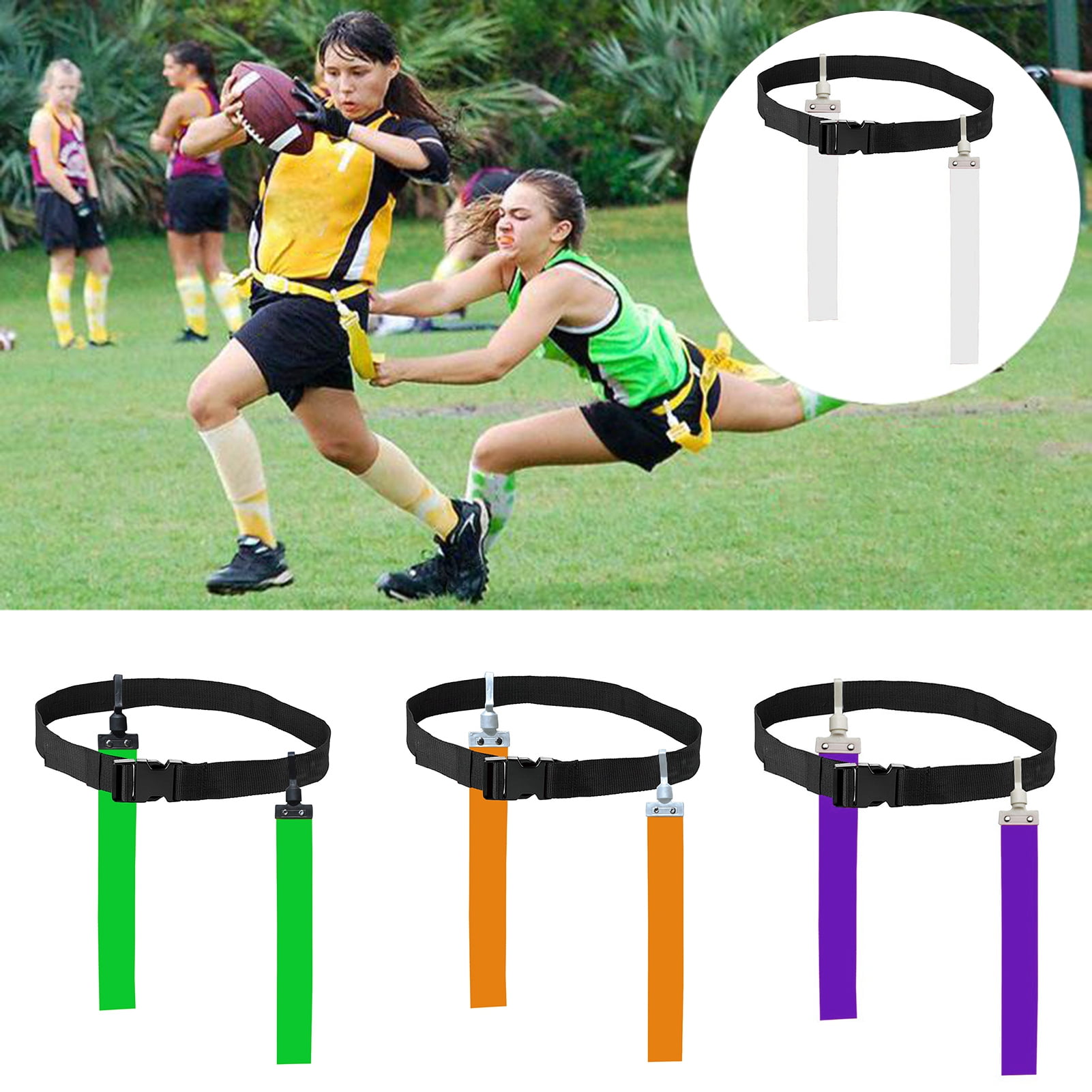Anqbci Football Waist Flag Bright Color Tear-resistant Adjustable ...