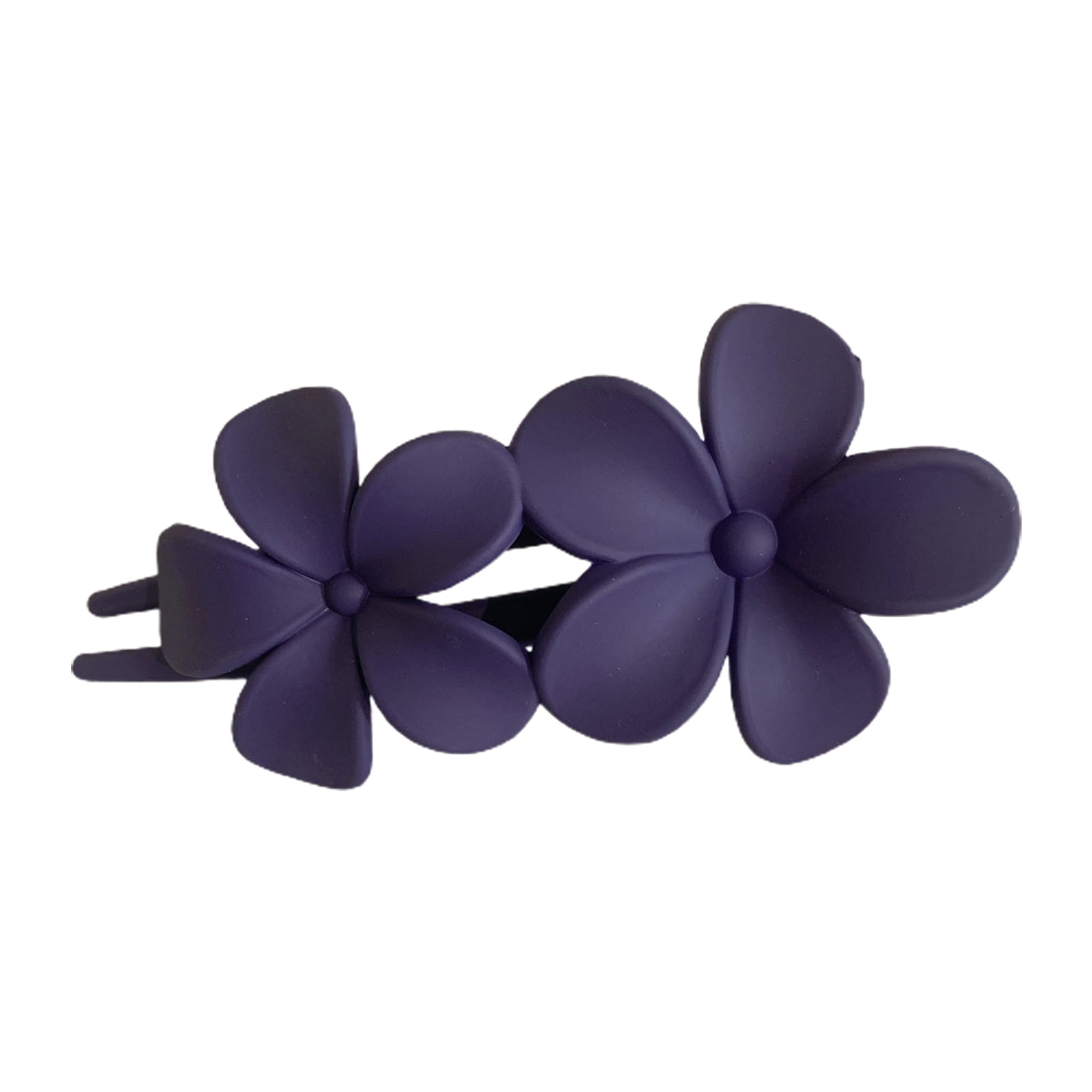 Anqbci Girl Hair Clip Flower Decor Solid Color Elastic Spring Fix ...