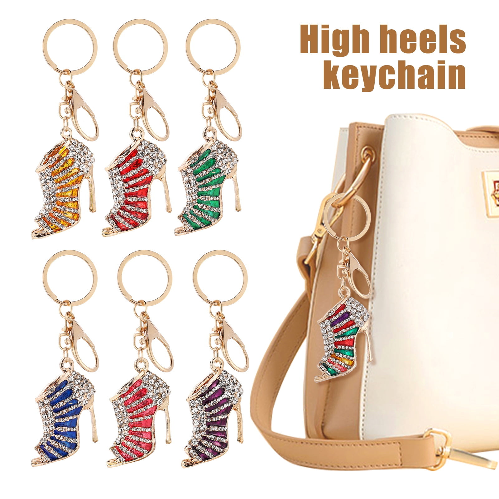 Anqbci High Heels Keychain with Buckle Decorative Alloy Keyring ...