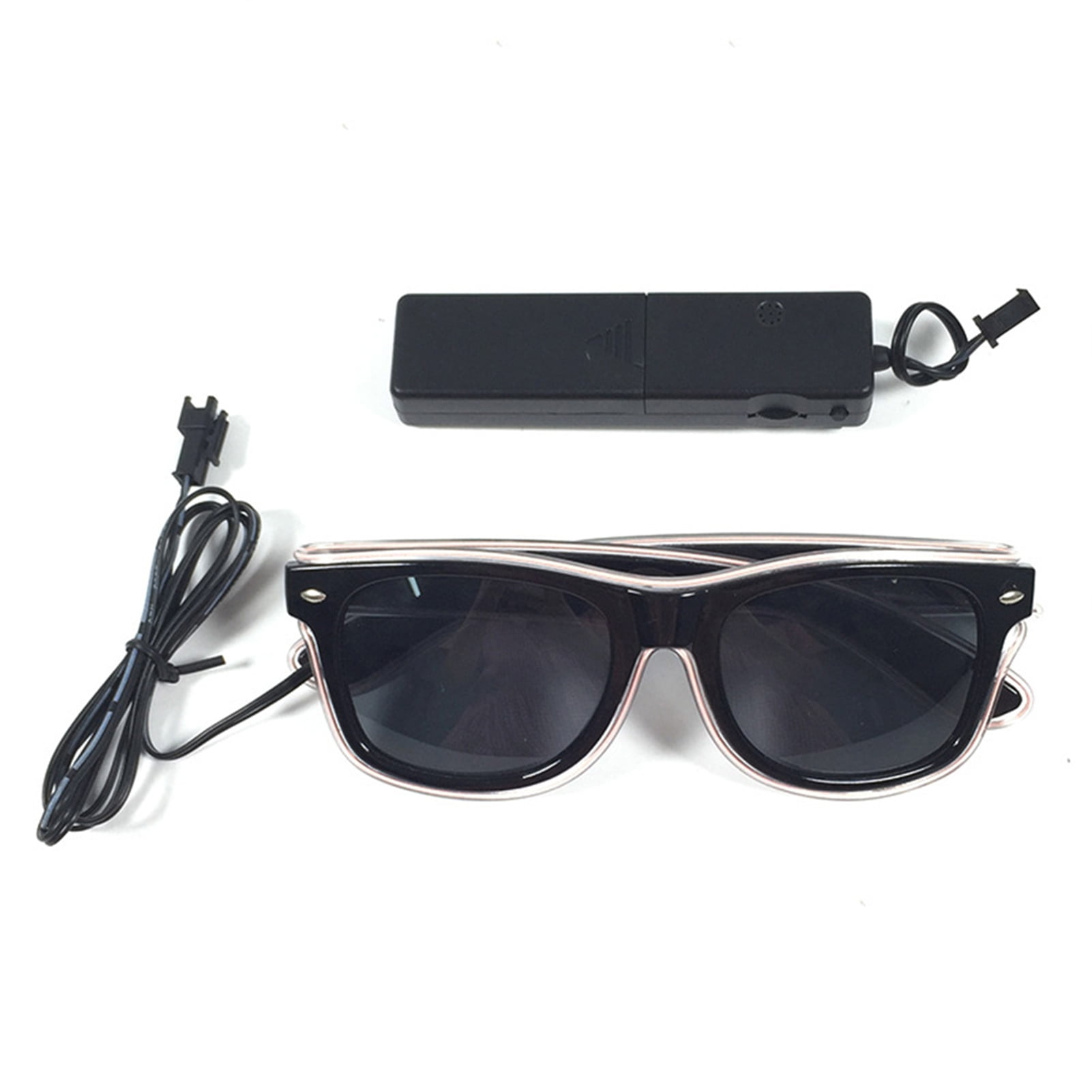 Anqbci Party Sunglasses - Light Up LED, Unisex Wire Neon Glow in The ...