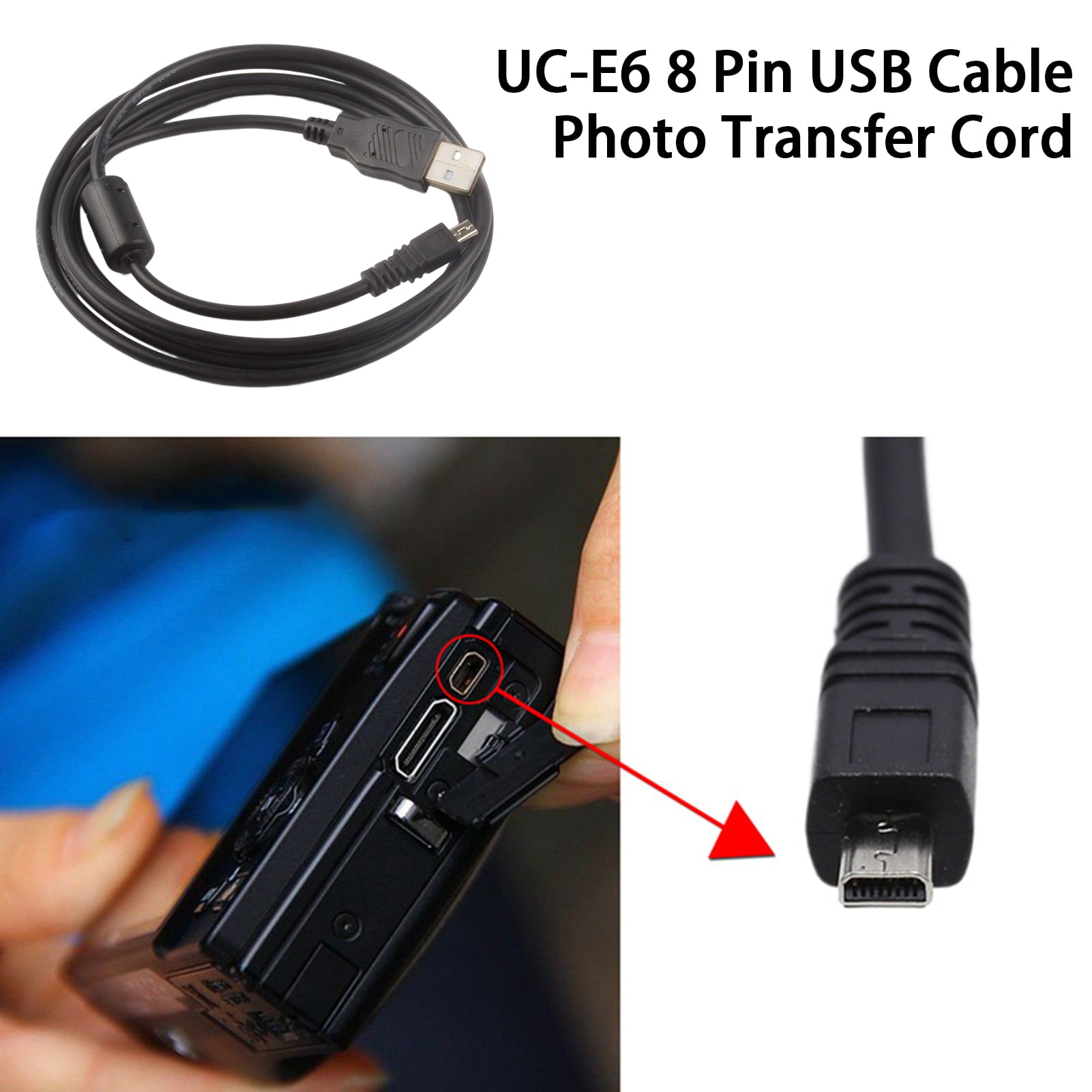 Anqbci USB Cable 150cm Long Easy Connection Stable Transmission High ...