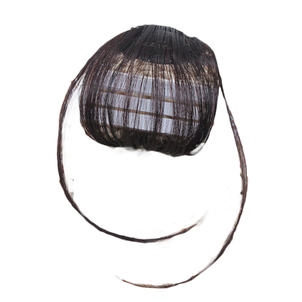 Anqbci Women Fake Hair Clip Air Bangs Wig Full Thin Neat Fringe ...