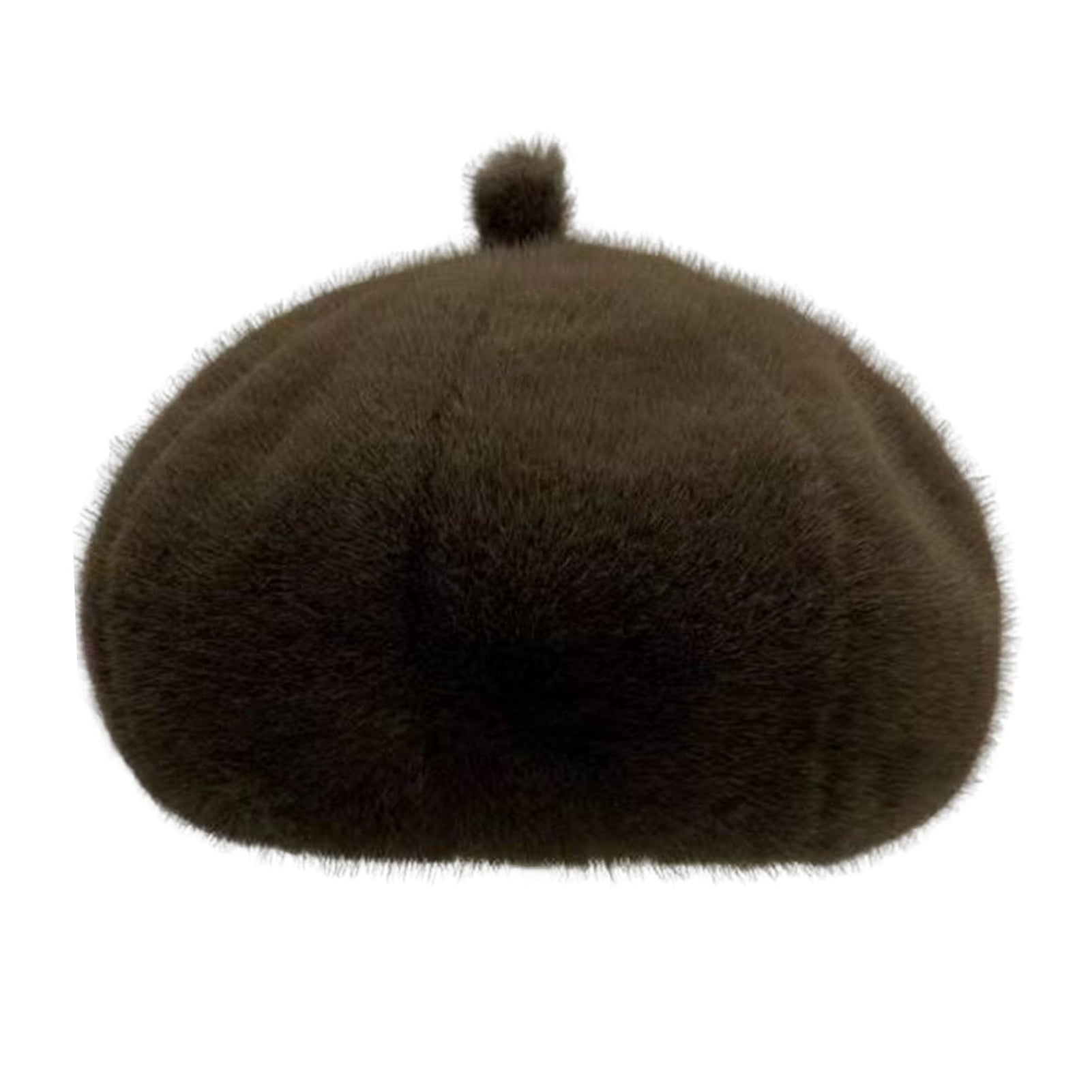 Anqbci Women Winter Beret French Style Pure Color Keep Warm Daily Wear ...