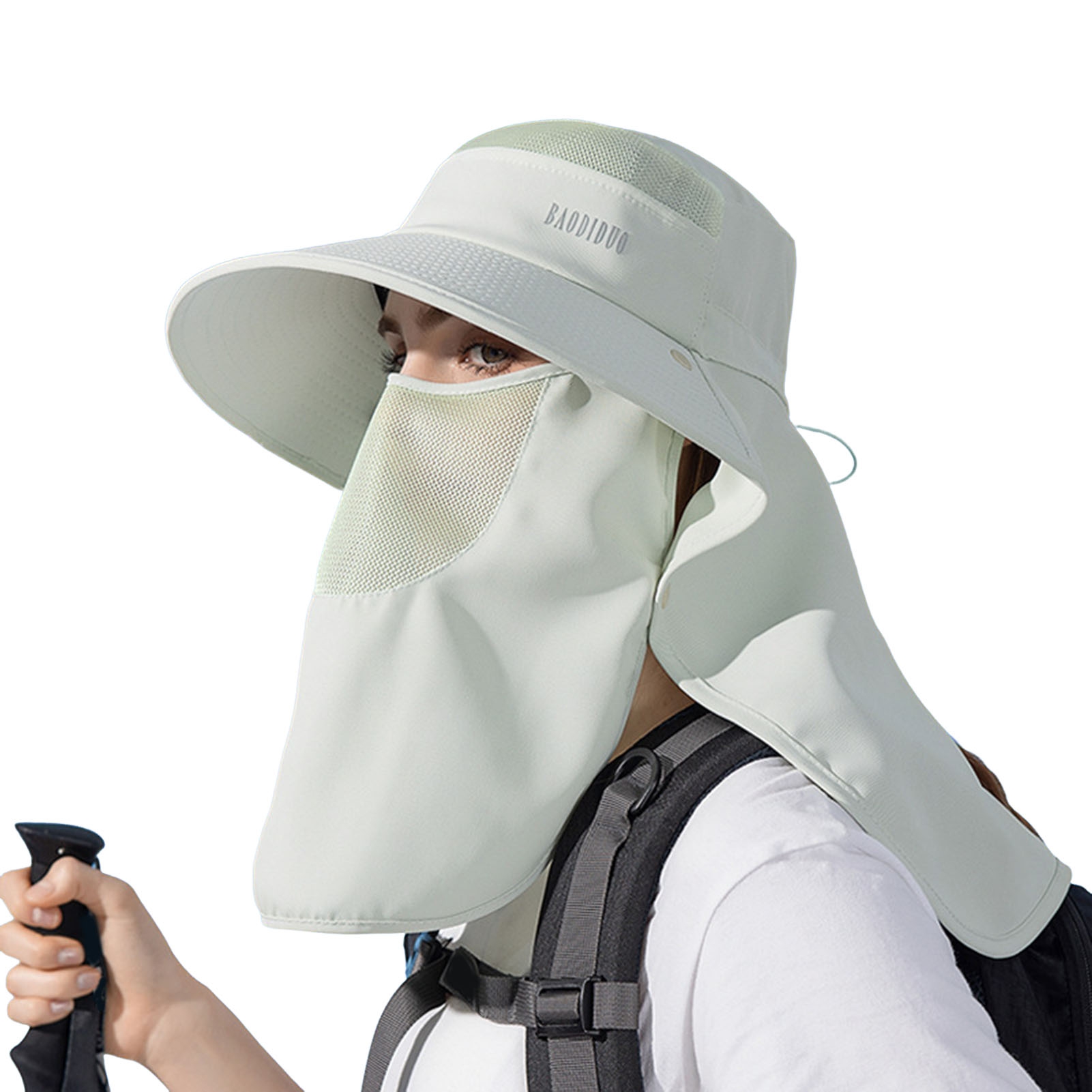 Anqbci Women’s Fisherman Hat with Face and Neck Cover, Large Brim ...