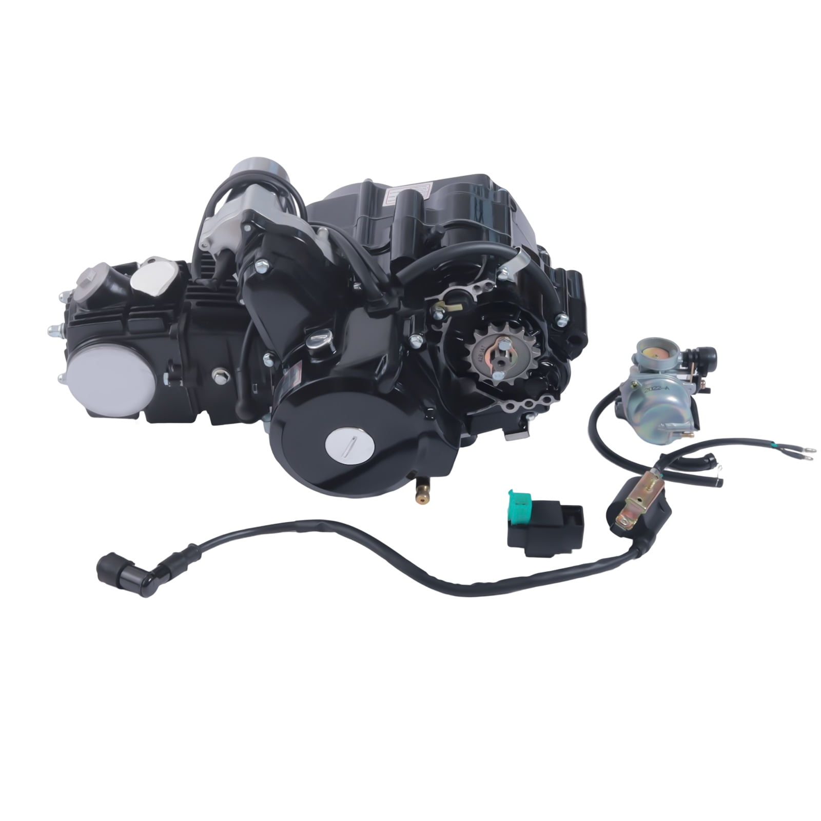 Anqidi 110CC Semi Auto Engine Motor Kit Electric Start Carburetor Pit ...