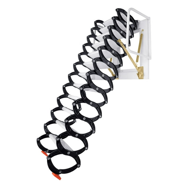 Anqidi 12 Steps Aluminum Telescopic Extension Loft Ladder, Wall Mounted ...