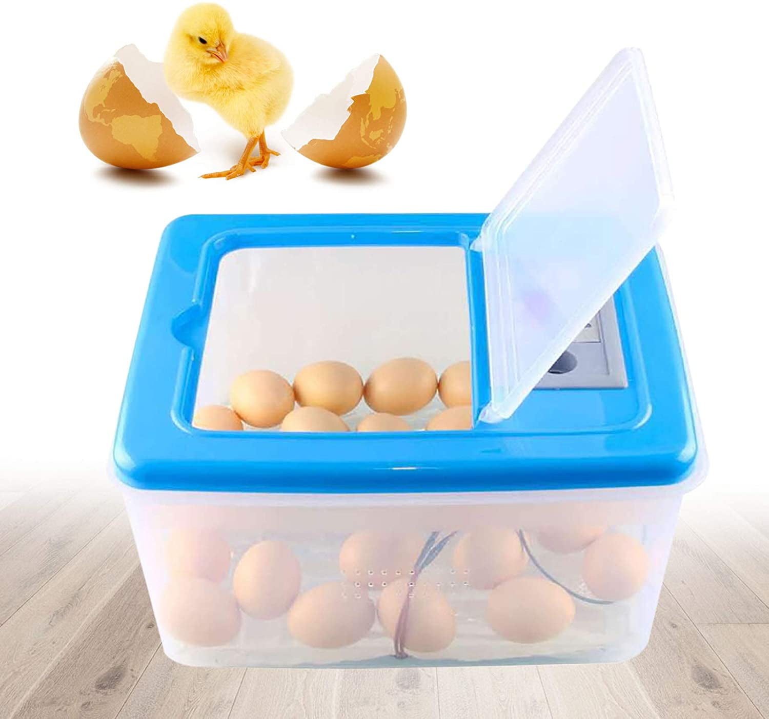 Anqidi 30W Poultry Egg Incubator PP Plastic Digital Display Hatcher Box ...