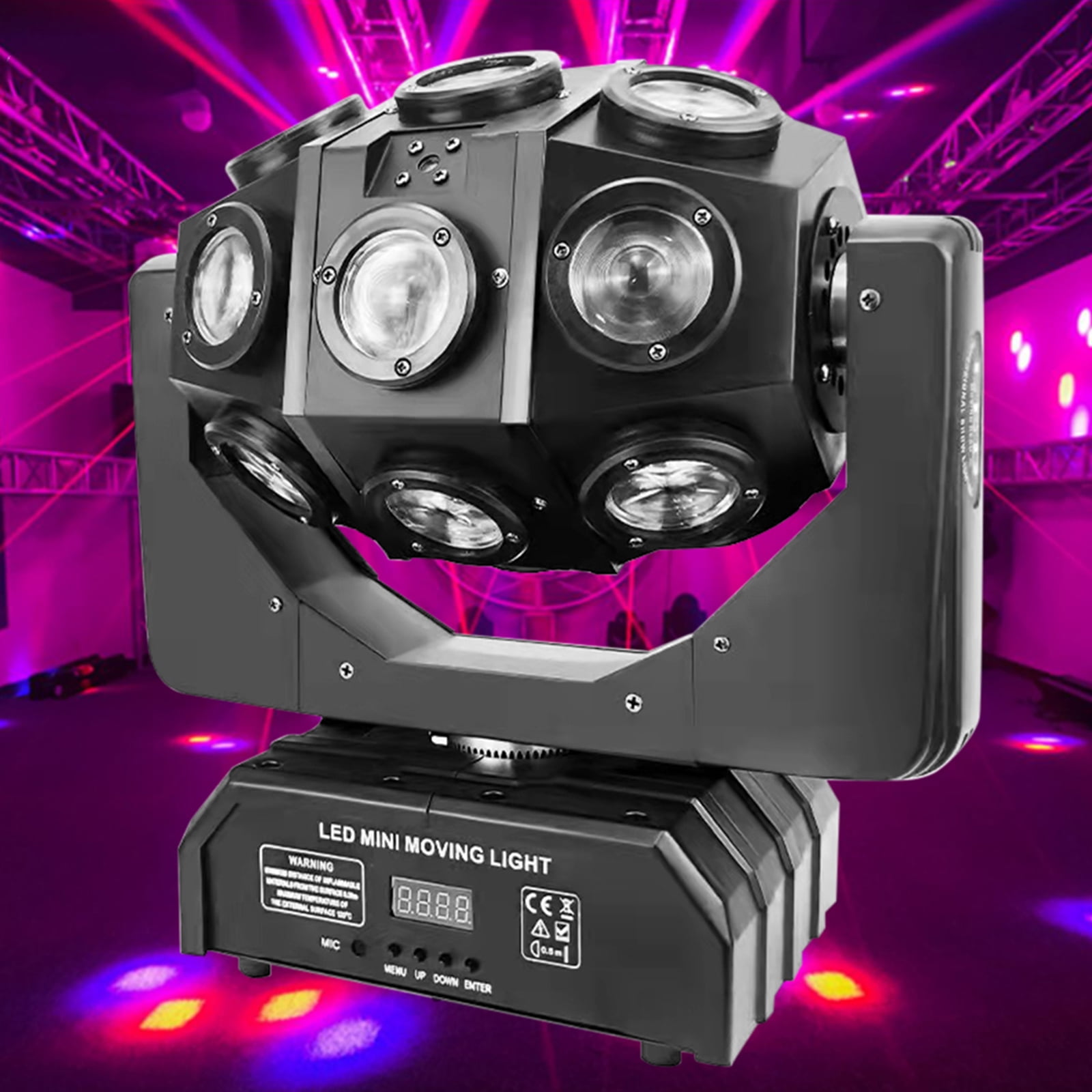 Anqidi 4 in 1 Moving Head Stage Light, Pro 12/18 LED RGBW Stage ...