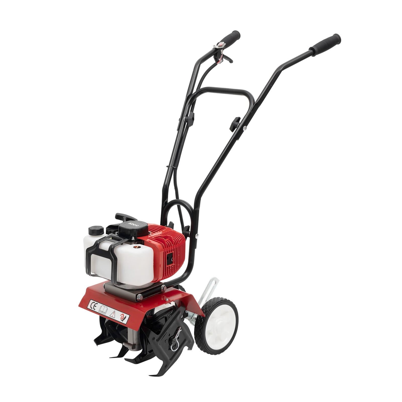 Anqidi Mini Tiller Cultivator, 52CC 2 Stroke Gas Powered Rototiller ...