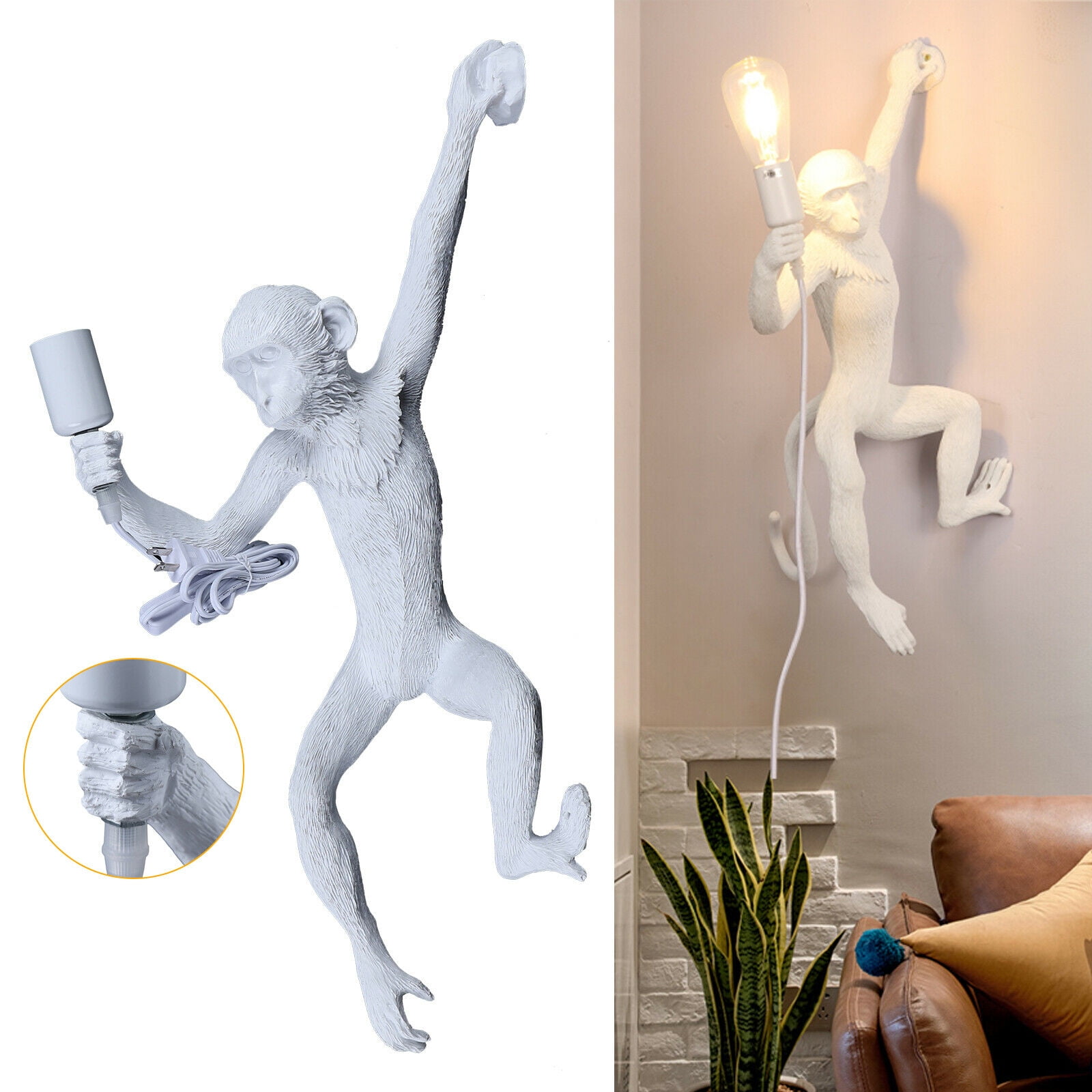 Anqidi Monkey Wall Light Vintage Monkey Decoration Lamp Industrial ...