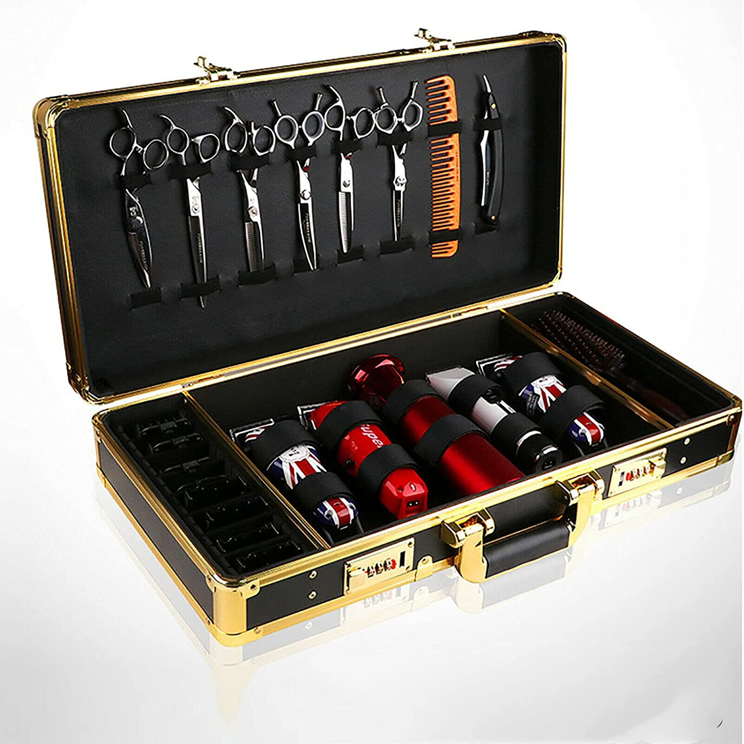 Anqidi Portable Styling Barber Case, Professional Hair Cutting Kit ...