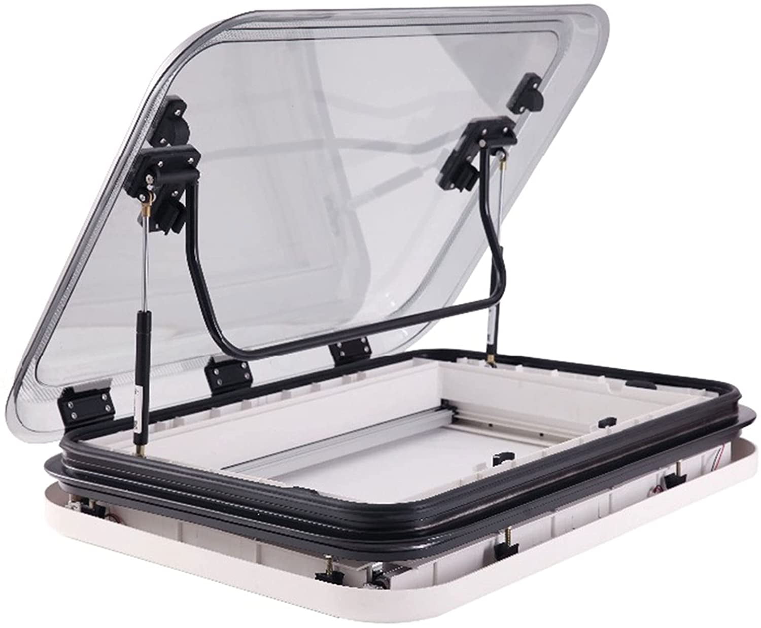 Anqidi RV Skylight with LED, Anti-UV, ABS White, 70° Roof Vent Hatch ...