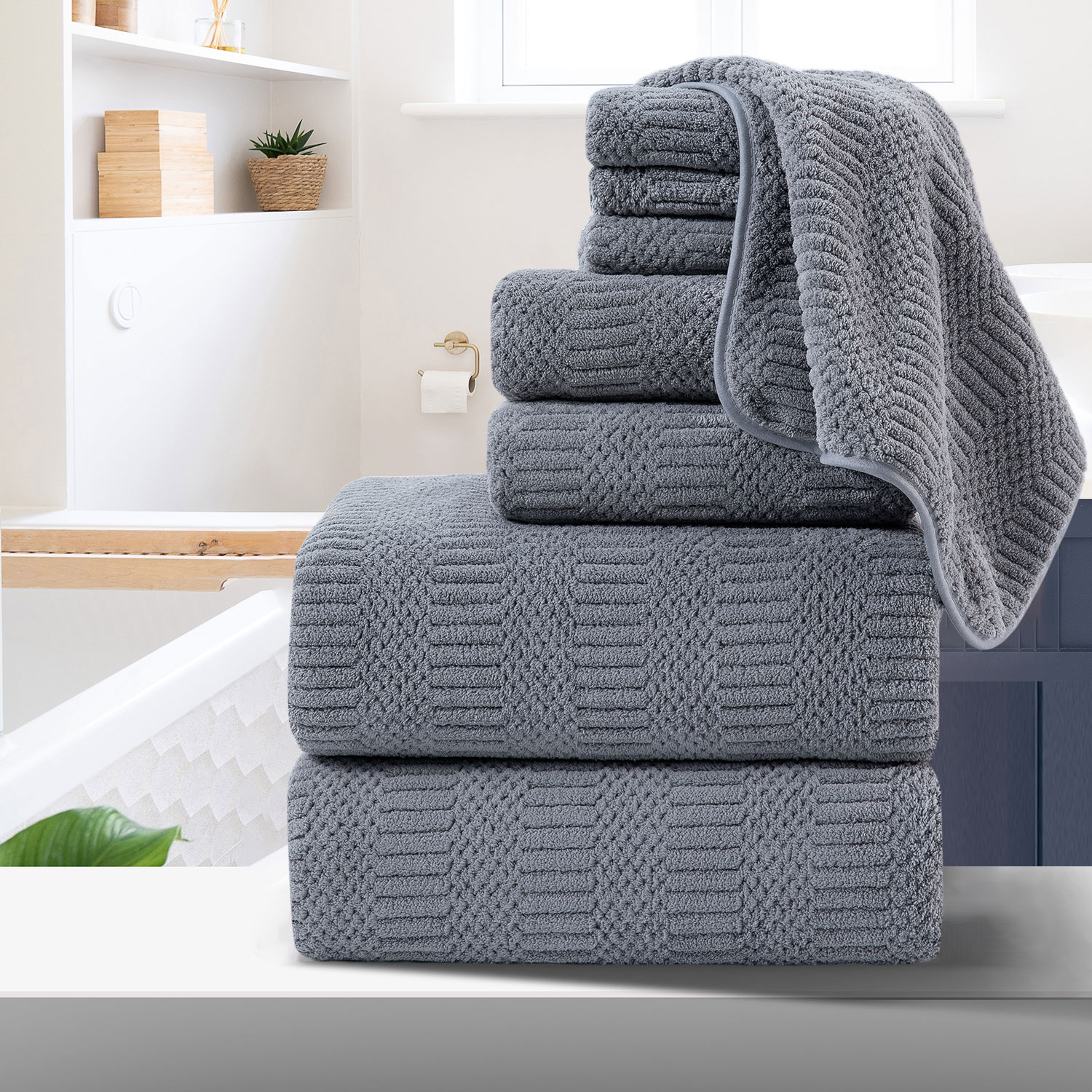 Better Homes & Gardens Signature Soft Solid 4 Piece Bath Towel Set ...