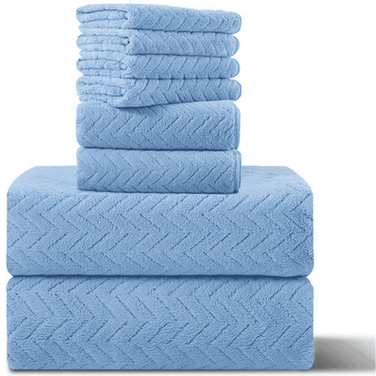 Beartech 8 Piece Bath Towel Set |2 Oversized Large Bath Towels Sheet, 2 ...